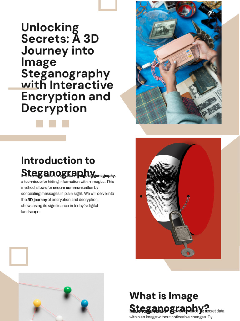 Slidesgo Unlocking Secrets A 3d Journey Into Image Steganography With Interactive Encryption and ...
