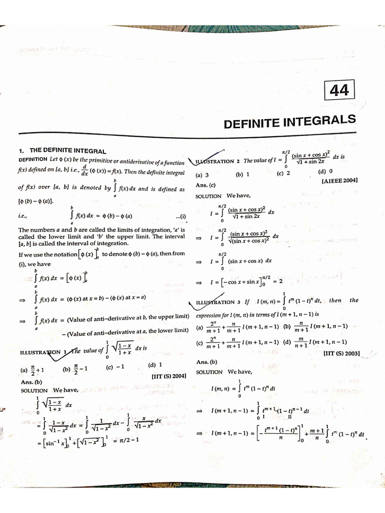 Definite Integrala | PDF