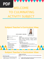 Humss Culminating Activity | PDF | Learning | Cakes