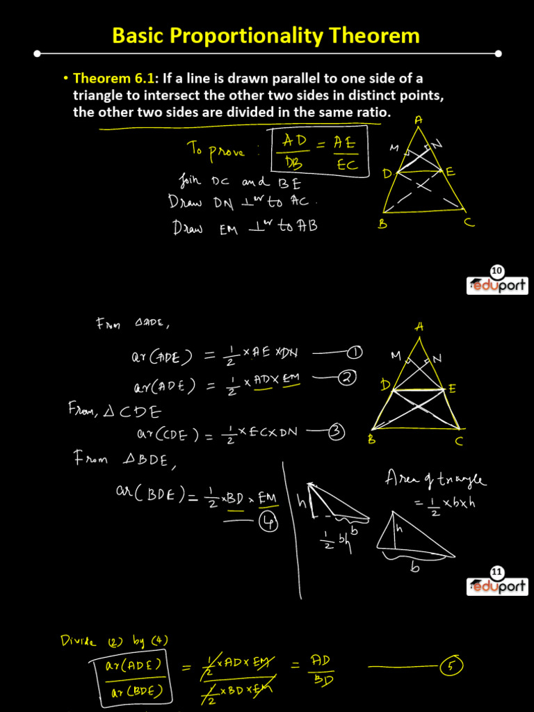 2 Basic Proportionality Theorem 17625 Pdf