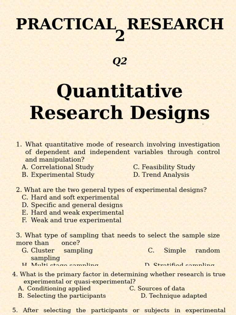 1 - Q2 Practical Research | PDF | Sampling (Statistics) | Survey Methodology