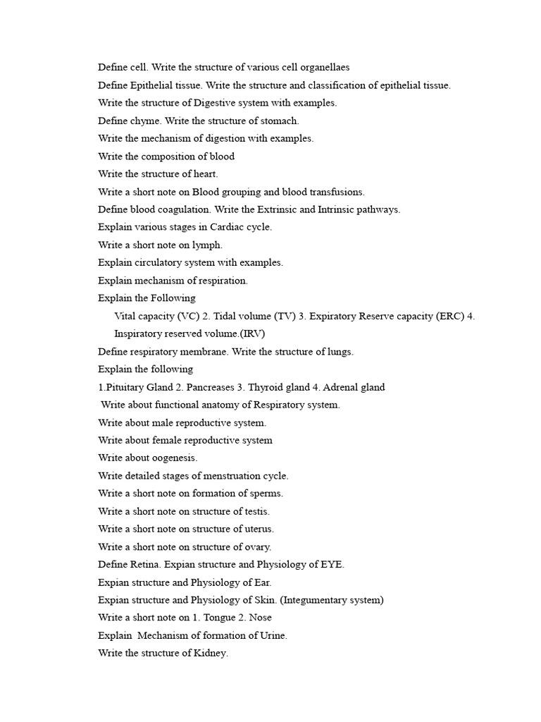 Overview of Human Body Systems | PDF