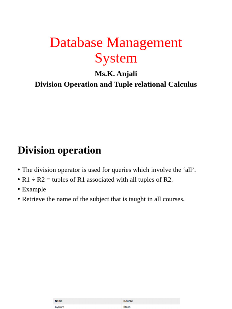 DBMS Module 2 | PDF