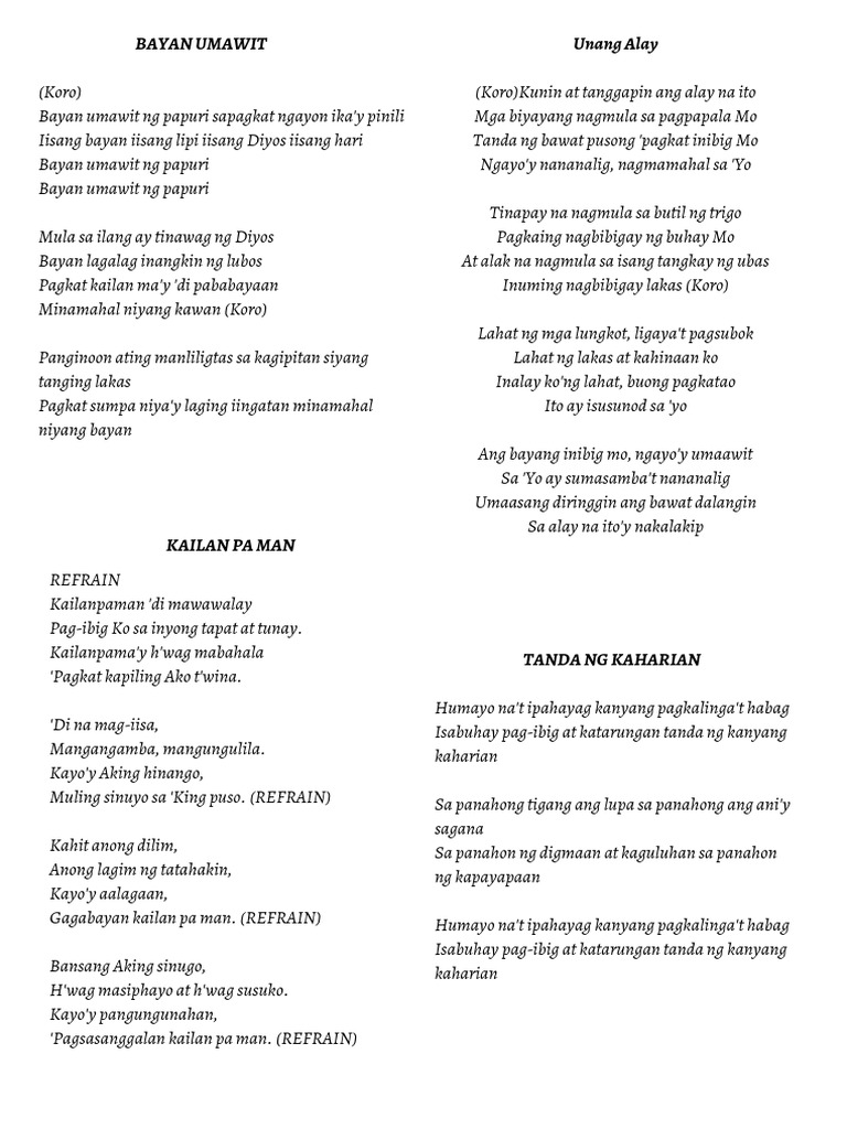 Mass Songs 6 | PDF