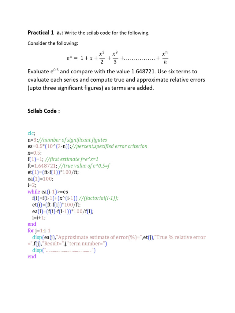 Nsm Practical | PDF | Integral | Quadratic Equation