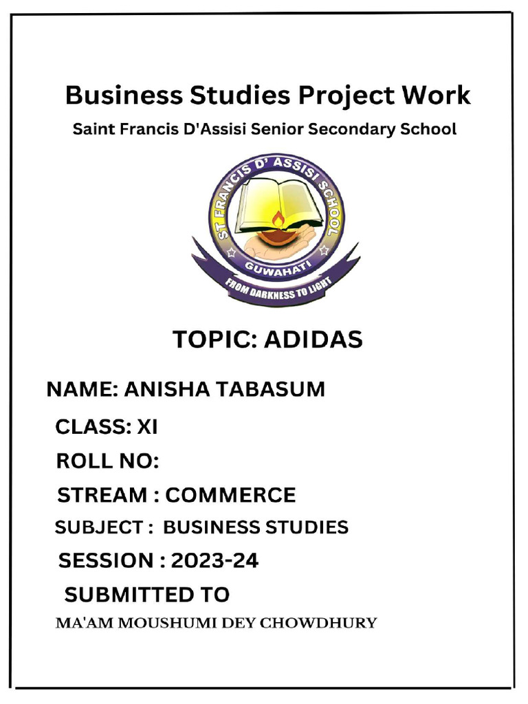 Business Studies Project Work | PDF