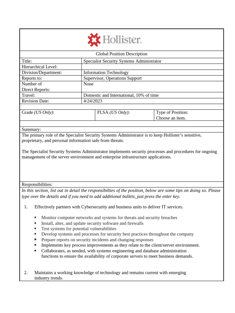 Security Systems Administrator Role Overview | PDF | Computer Security ...