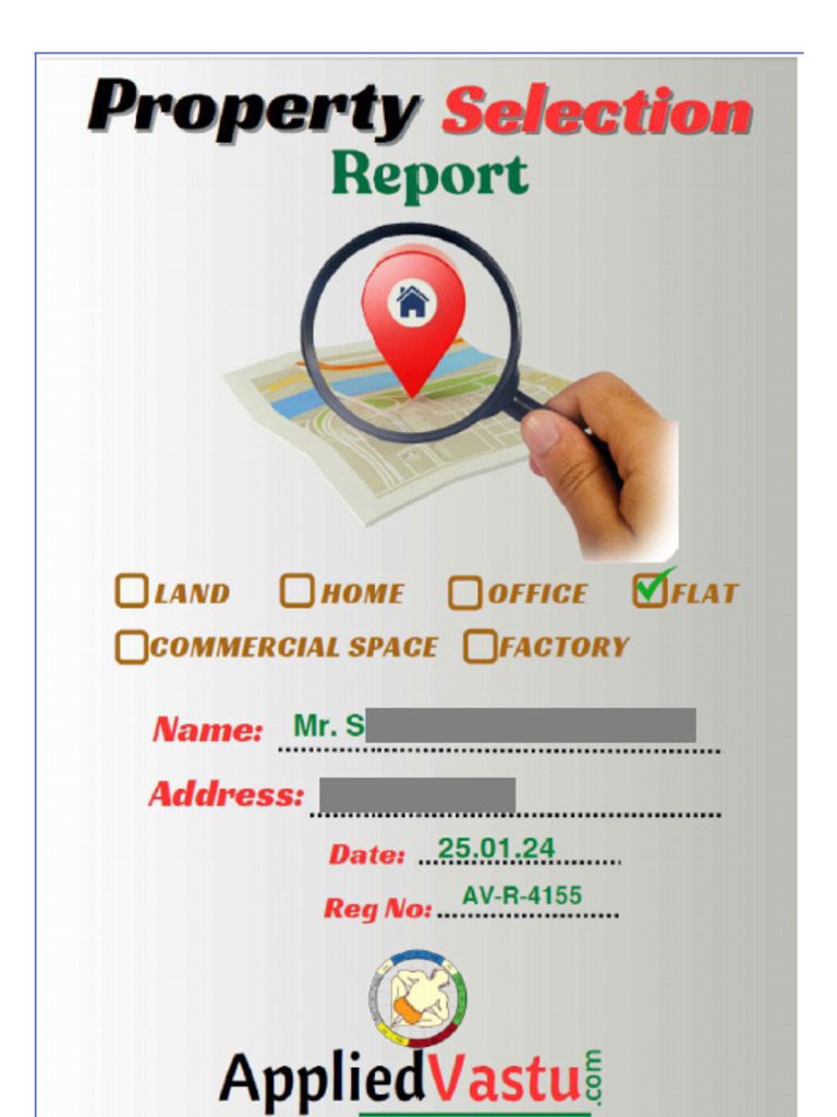 Property Selection Vastu Checking Report by AppliedVastu | PDF | Planets In Astrology ...