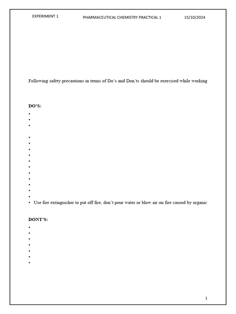 Pharma Chem (Masters) Exp1 &2 | PDF | Distillation | Sulfuric Acid