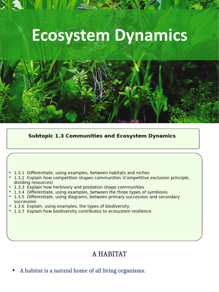 Subtopic 1.3 Communities and Ecosystem Dynamics | PDF | Herbivore ...