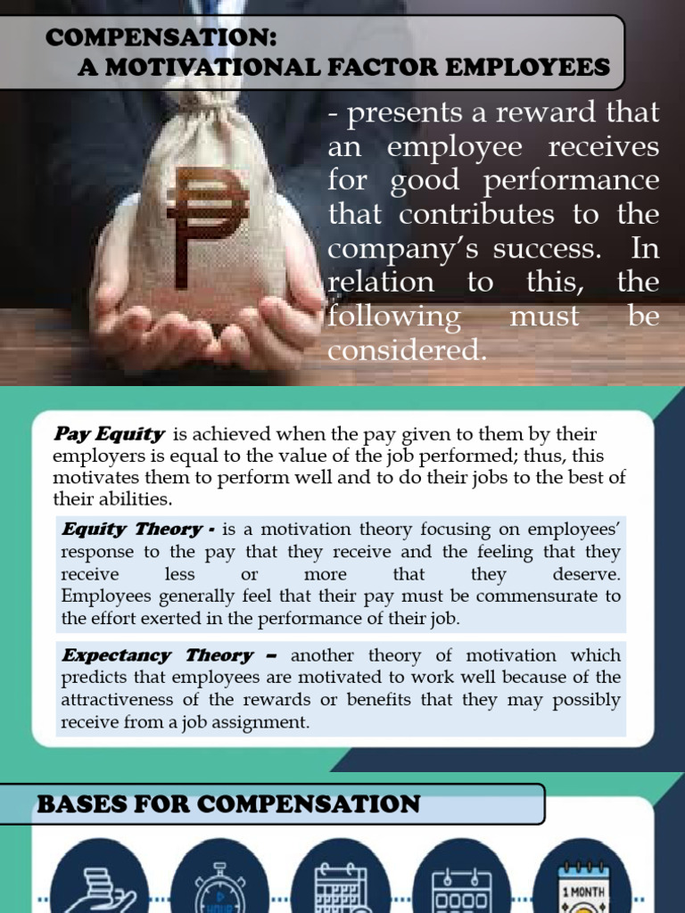 Compensation A Motivation Factor | PDF | Performance Appraisal | Employment