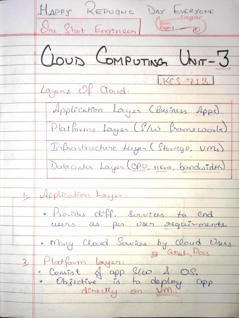 Cloud Computing Unit 3 - One Shot Engineer | PDF