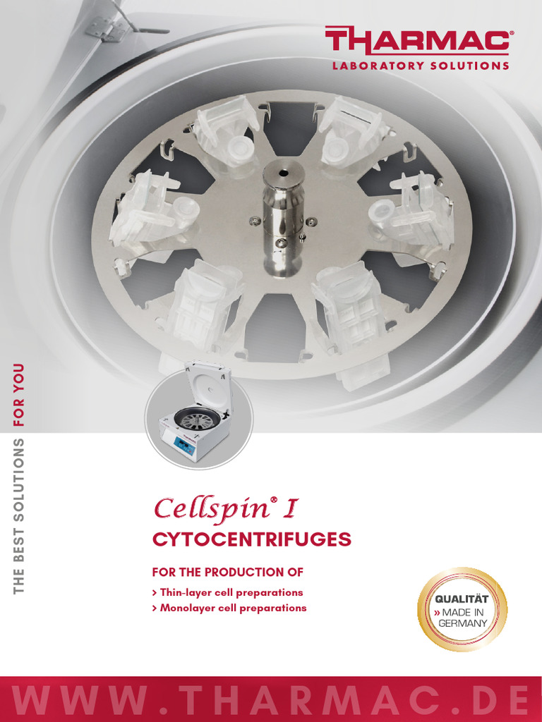 THARMAC Broschuere Cellspin I en | PDF | Centrifuge