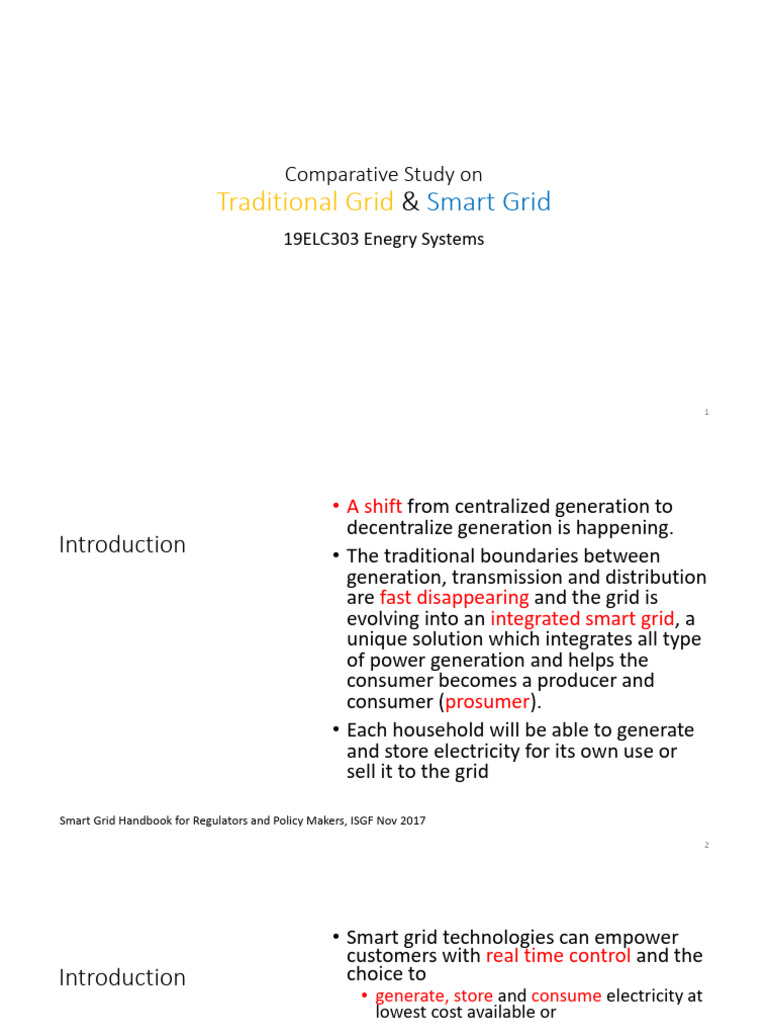Comparative Study: Traditional vs Smart Grid | PDF | Electrical Grid | Smart Grid