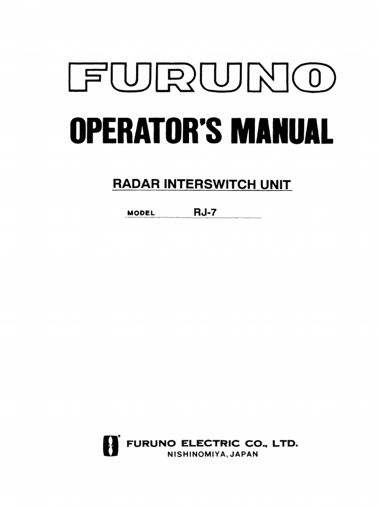 Furuno rj7_operators_manual | PDF