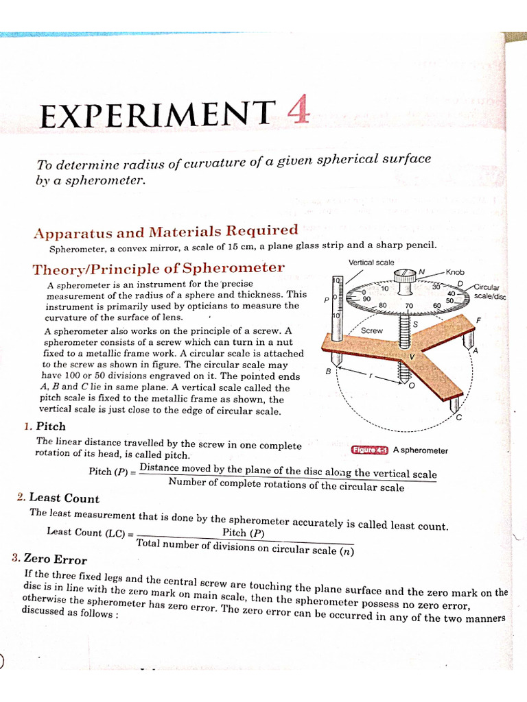 Spherometer | PDF