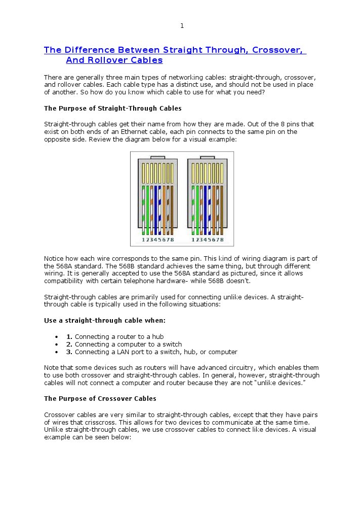 Differences Among Cable Types | PDF