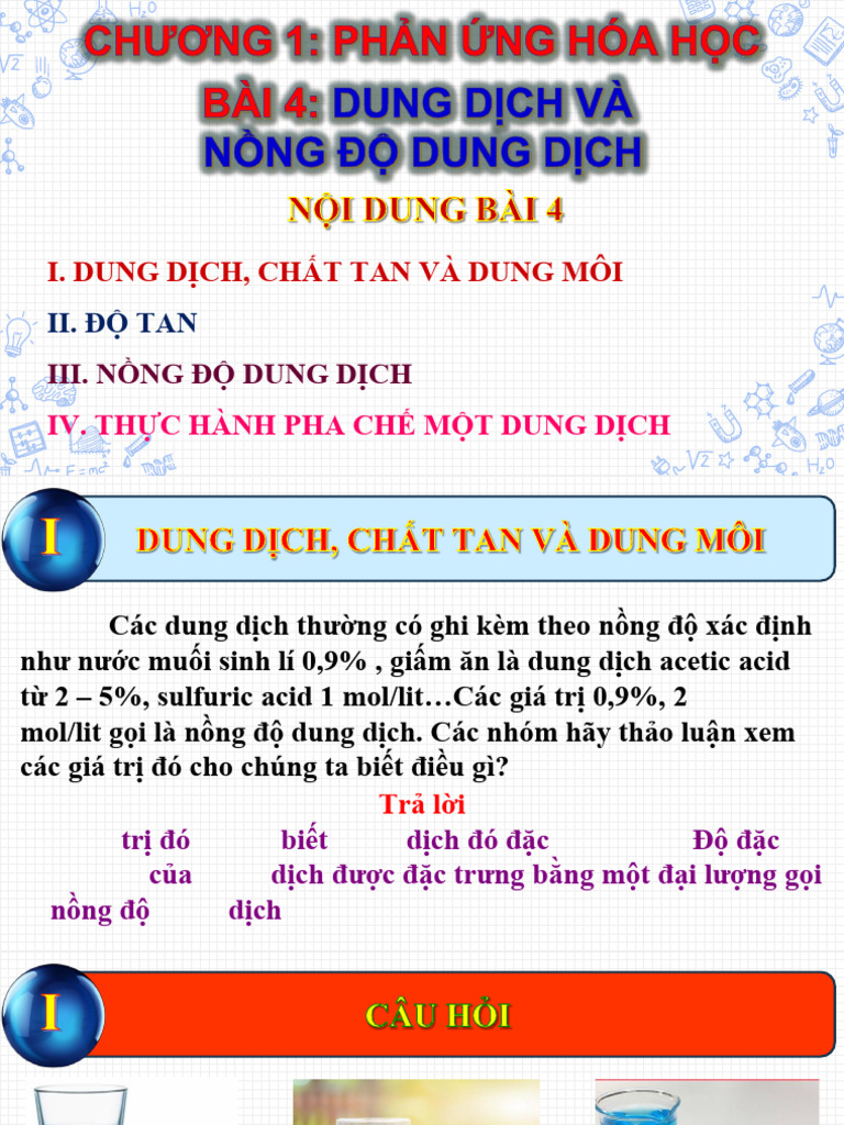 BÀI 4- DD VÀ NỒNG ĐỘ DD | PDF