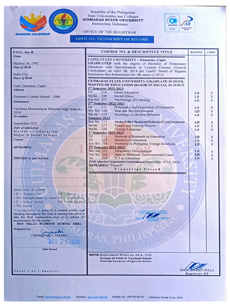 Requirements For Erf | PDF