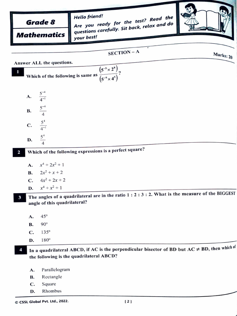 Grade 8 CSSL Annual Examination Papers | PDF