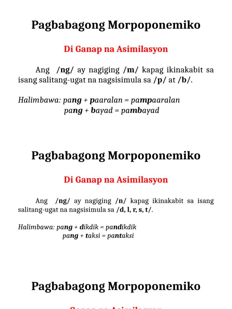 Pagbabagong Morpoponemiko | PDF