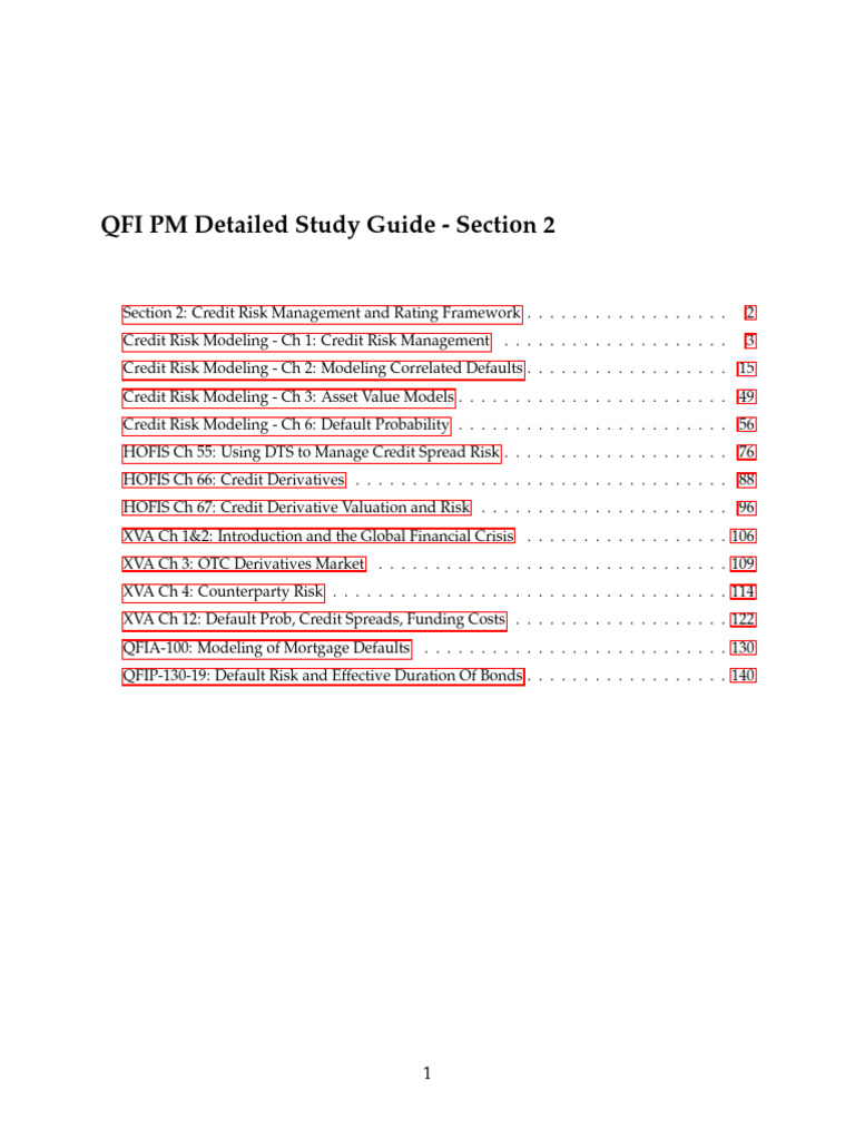 Qfi Pm Dsg Section 2 | PDF | Credit Rating | Financial Risk