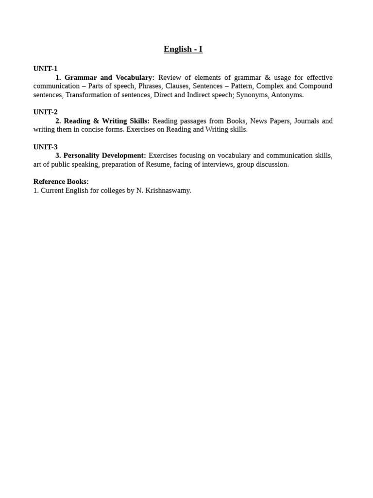 English Skills for Competitive Exams | PDF