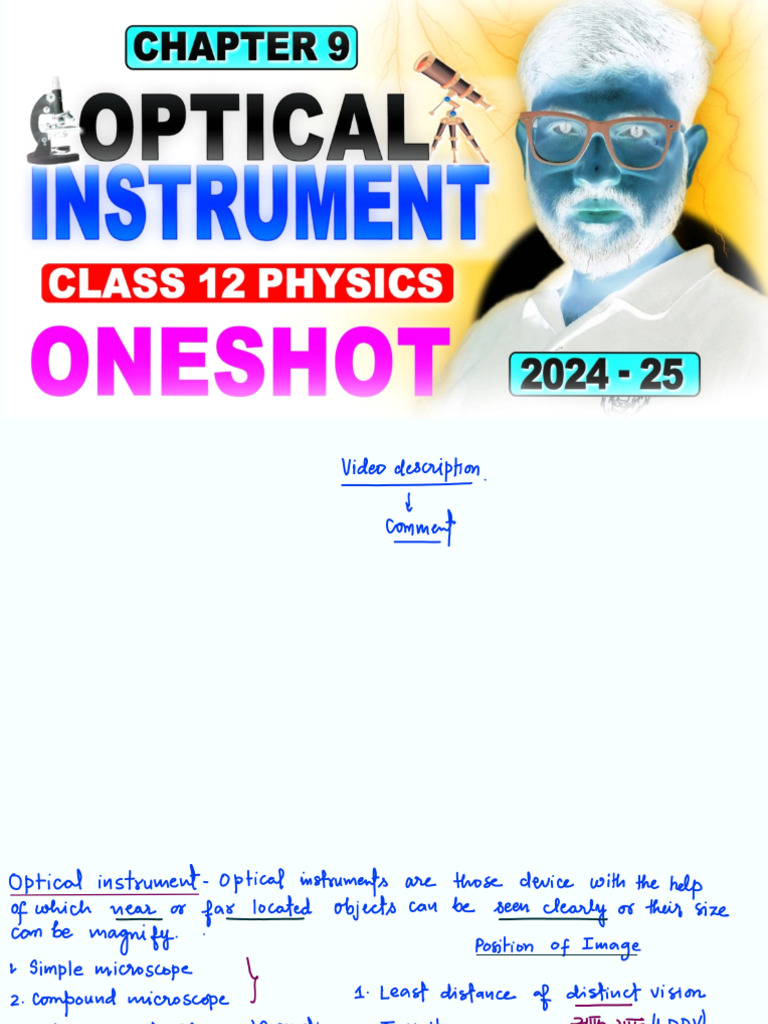 Optical Instrument (2024-25) Physics | PDF