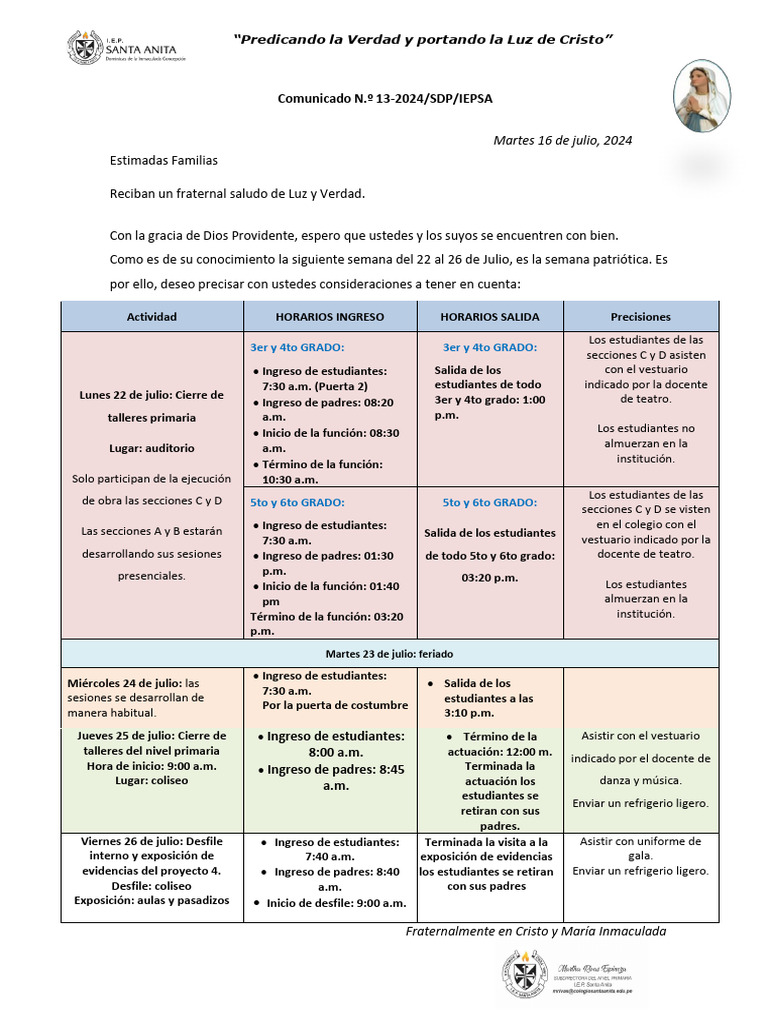 Comunicado 13.SDP.2024 | PDF