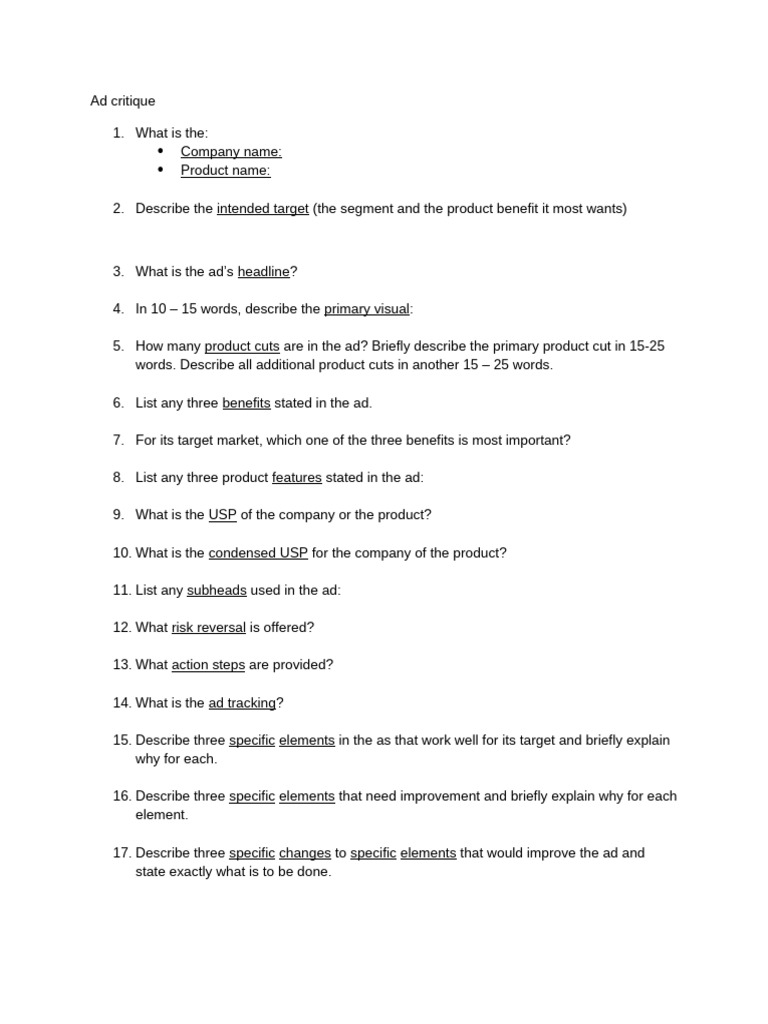 AD Critique | PDF