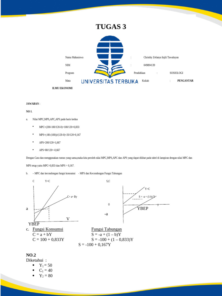 Tugas 3 Pengantar Ilmu Ekonomi | PDF