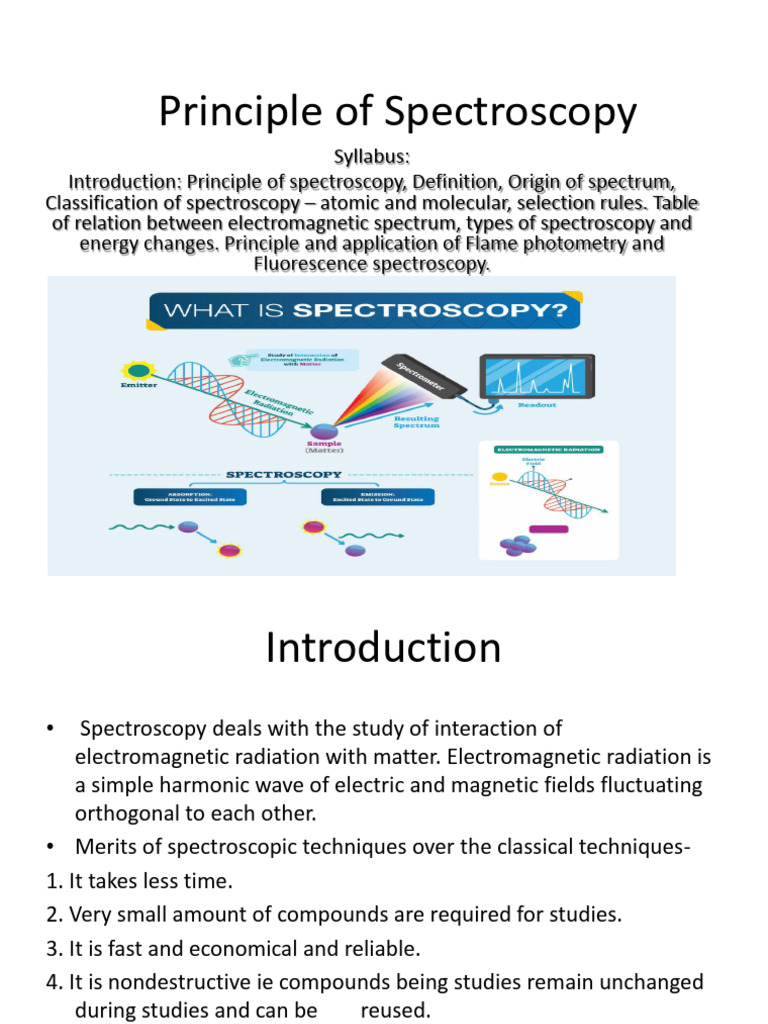 Principle of Spectros | PDF | Spectroscopy | Emission Spectrum