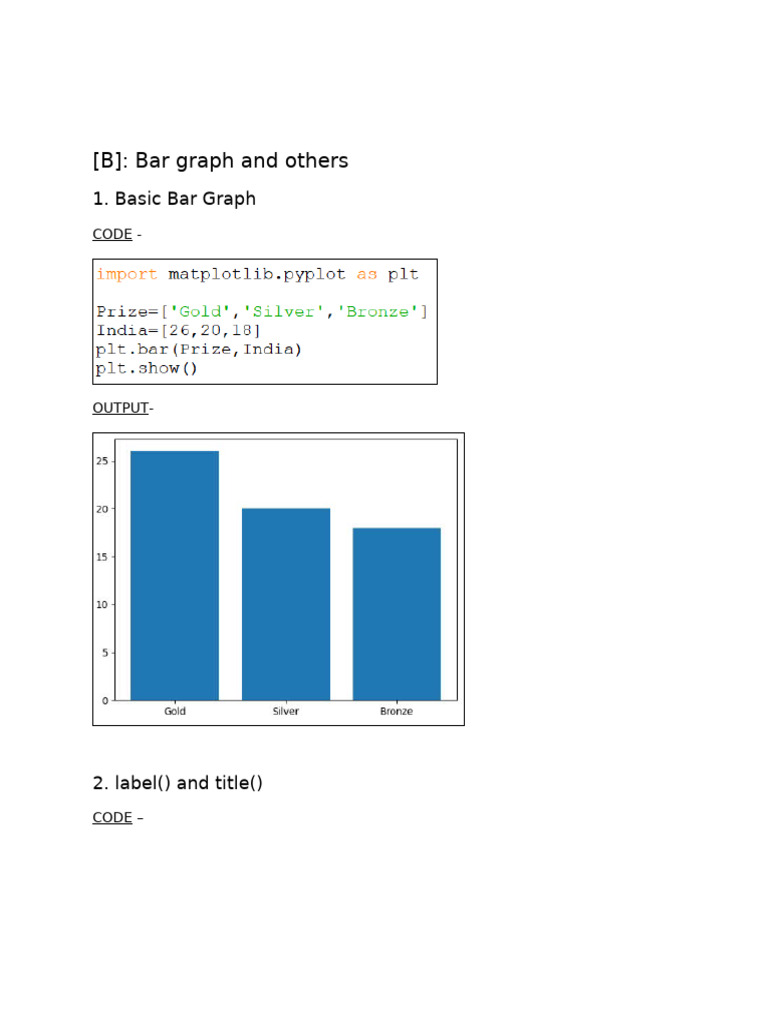 BAR CHARTS (Coloured Prints) | PDF