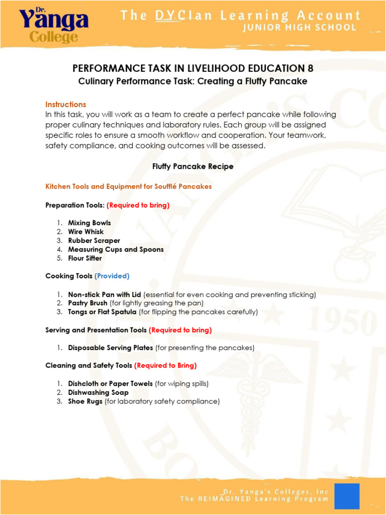 Le 8_performance Task Bread and Pastry_2 | PDF | Baking | Teaspoon