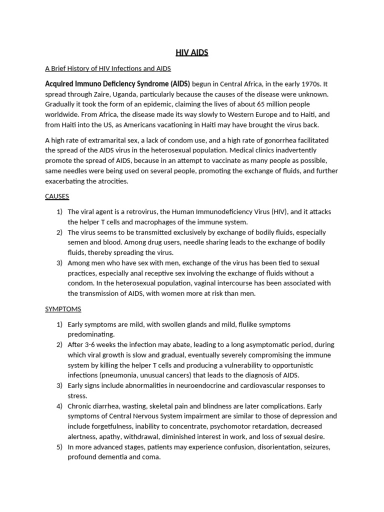 Module 3 - AIDS | PDF | Hiv/Aids | Management Of Hiv/Aids