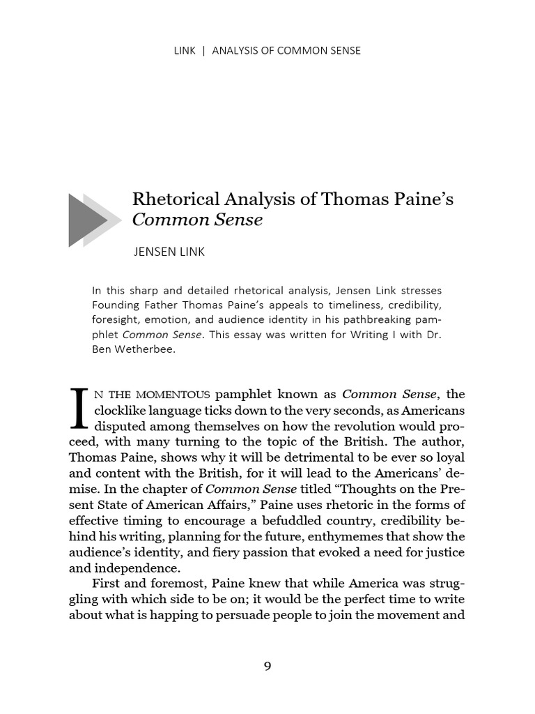 Example Essay | PDF | Common Sense