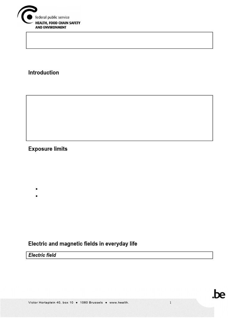 Infofiche Electriciteit en Gezondheid - EN - Definitieve Versie | PDF | Electric Power ...