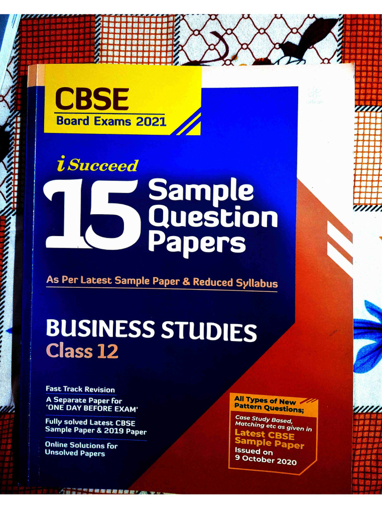 I Succeed Arihant Business Studies Sample Paper 2020-21 | PDF
