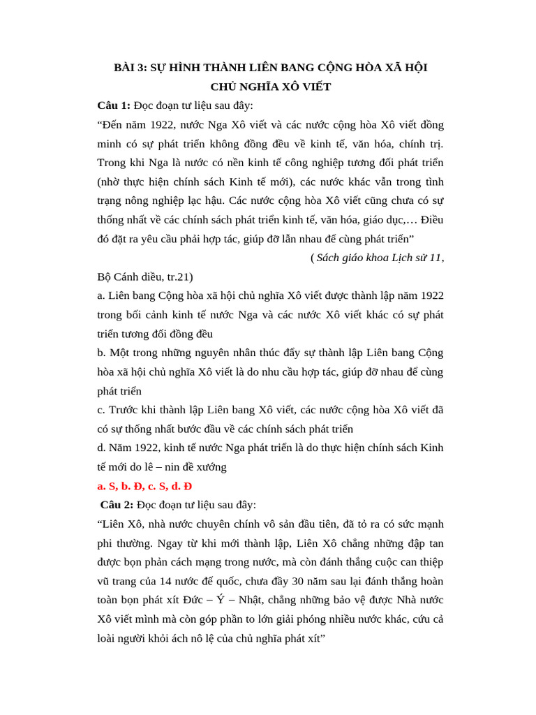 Đúng Sai K11 | PDF