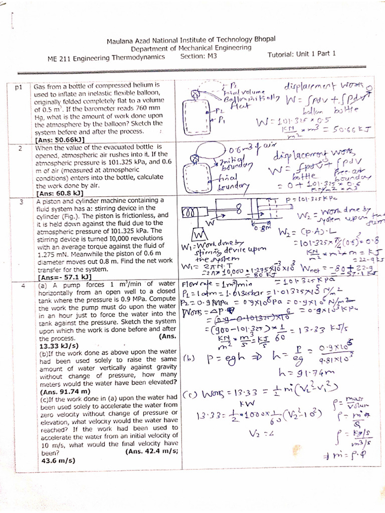 Solution of Unit 1 Part 1 and Part 2 | PDF