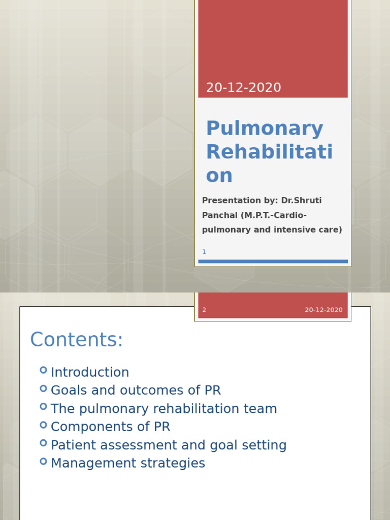 Pulmonary Rehabilitation (2) | PDF | Physical Therapy | Pulmonology