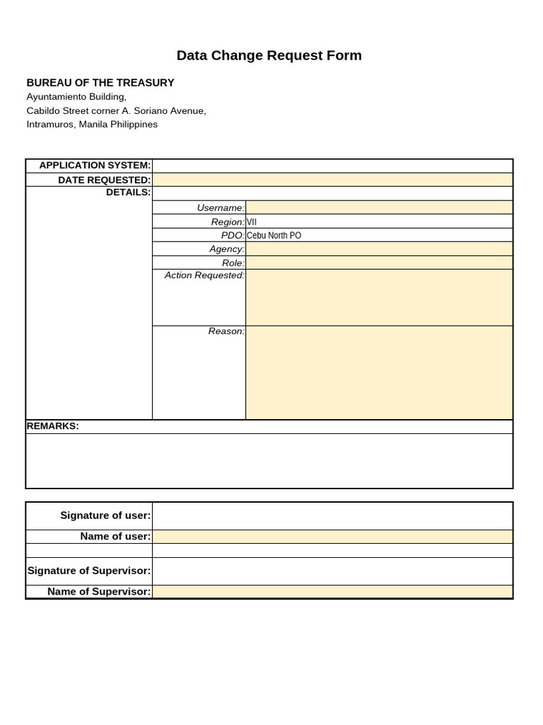 Member Data Change Request Form | PDF