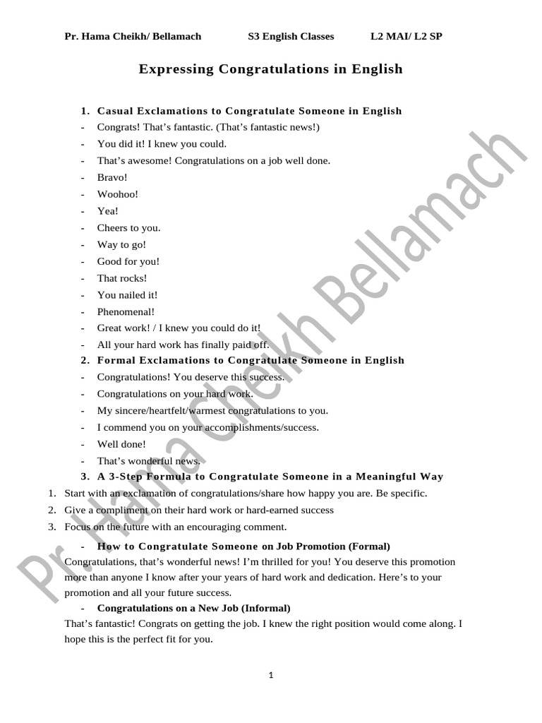7. Expressing Congratulations | PDF