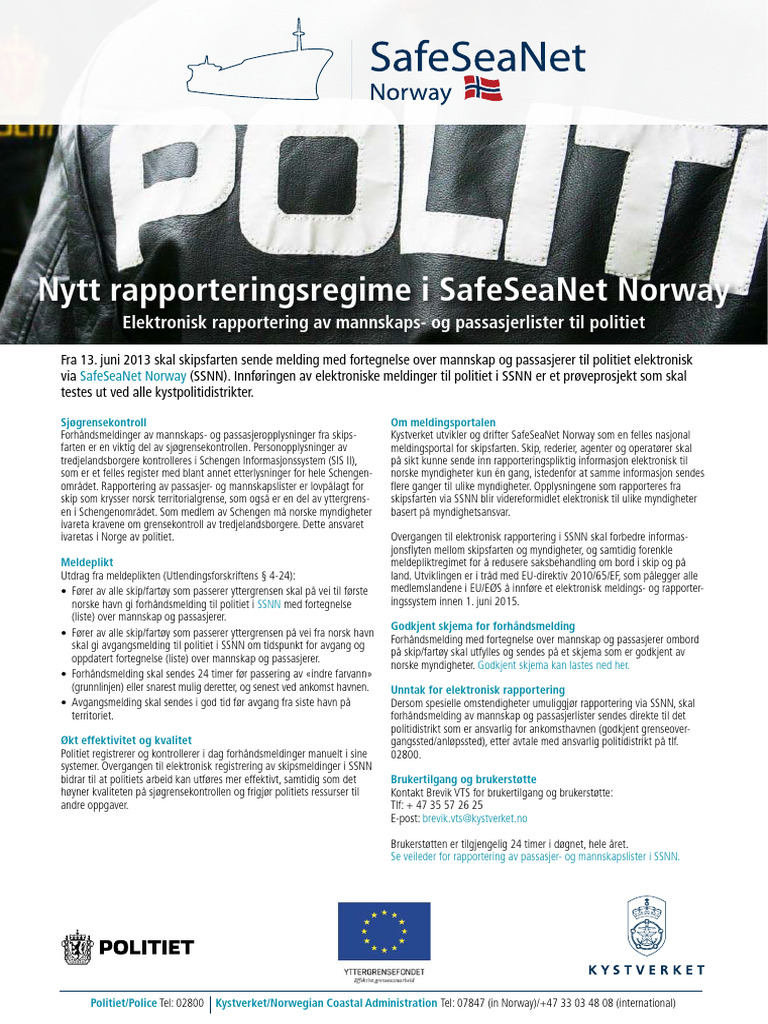 Information Regarding Electronic Reporting of Crew and Passenger Lists ...