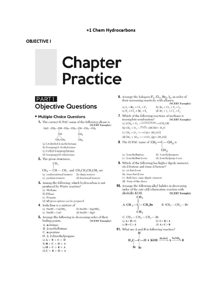 Overview of +1 Chem Hydrocarbons | PDF