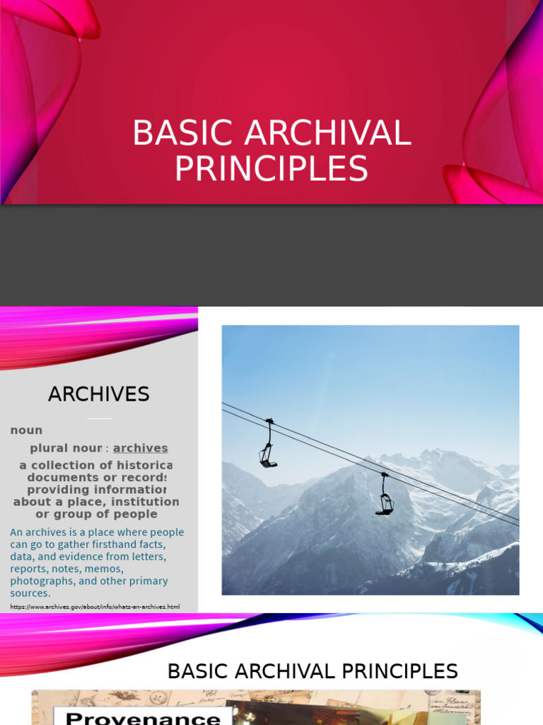 Basic Archival Principles | PDF