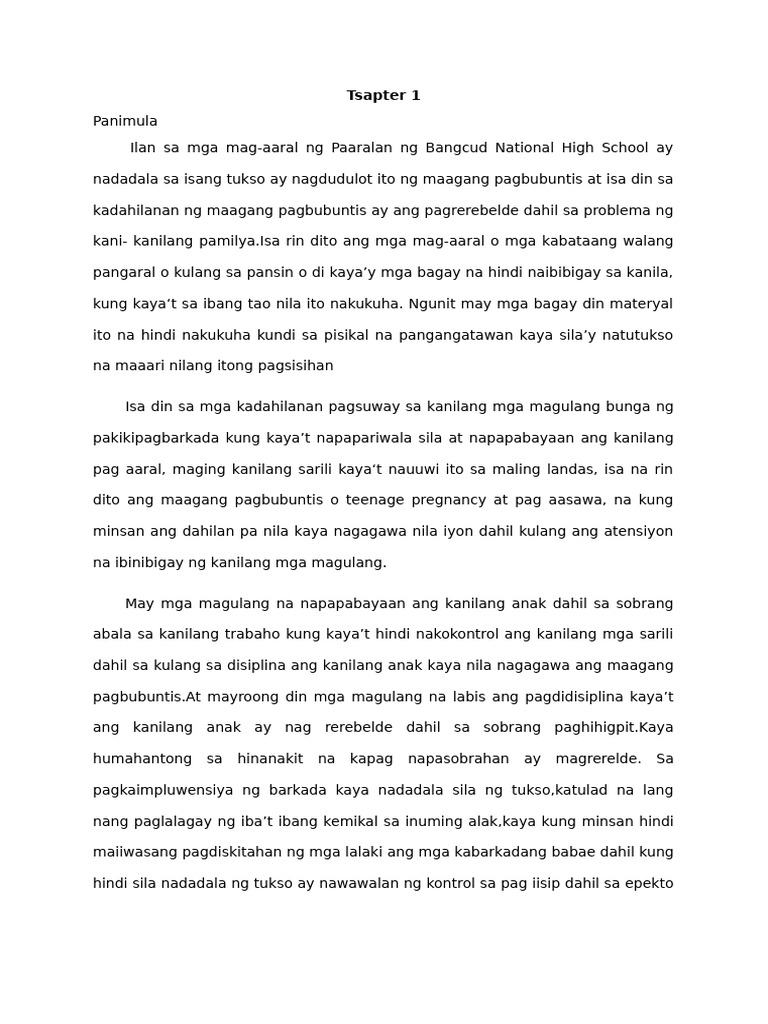 Pananaliksik CHPTR 1&2 | PDF