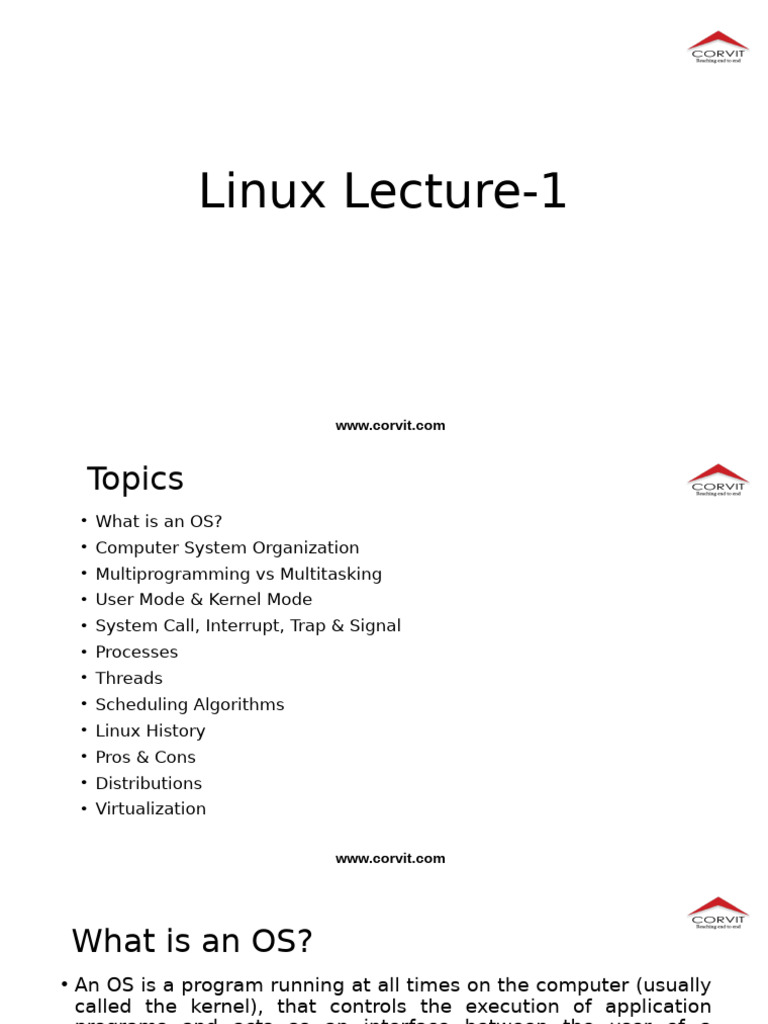 DevOps Linux Lecture-1 | PDF | Operating System | Process (Computing)