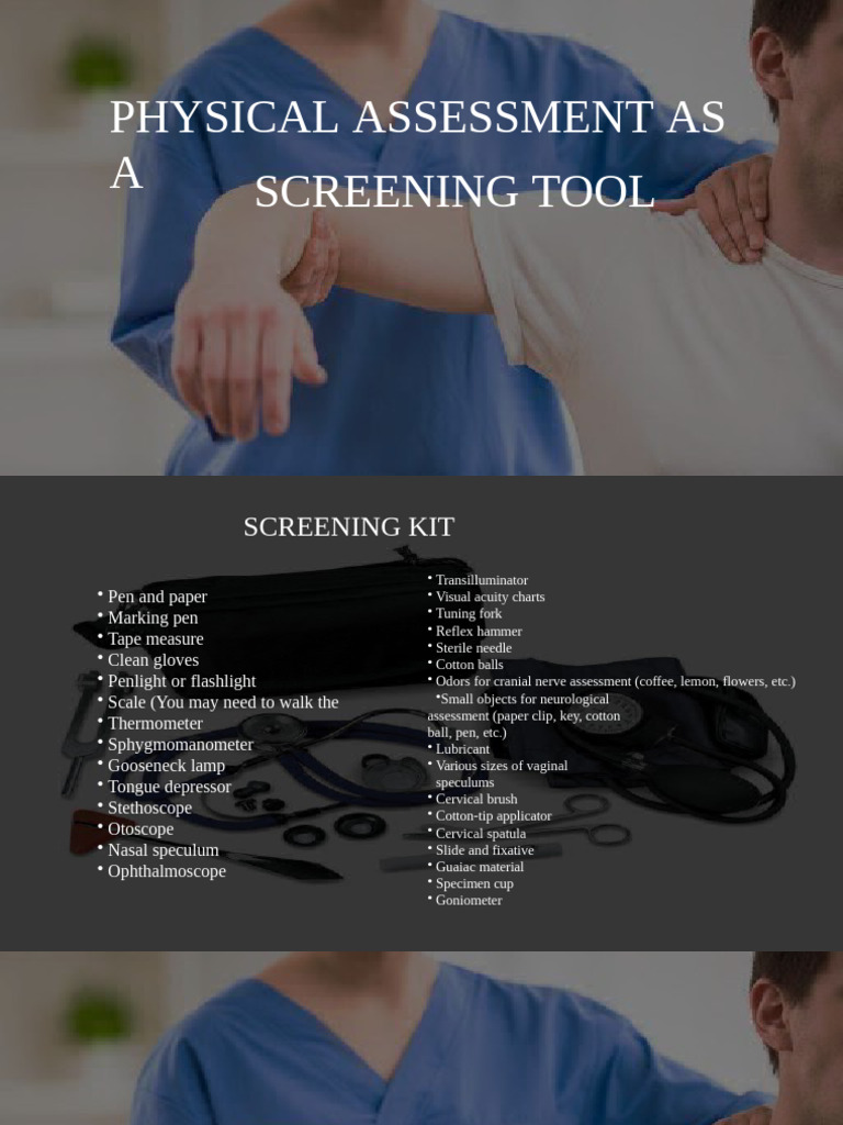 Physical assessment as a screening tool | PDF | Blood Pressure ...