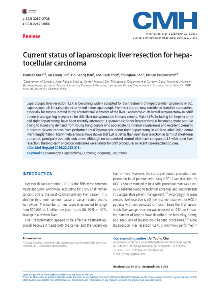 cmh-2016-0026 | PDF | Surgery | Cirrhosis